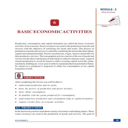 Basic economic activities | PDF