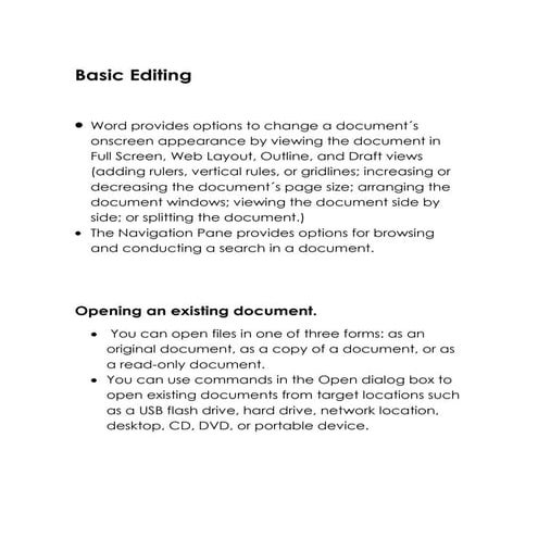 Basic editing | DOCX
