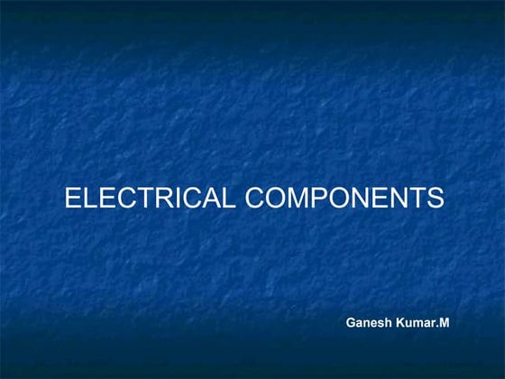 Electrical Installation:Electrical Installation: Components of LT ...