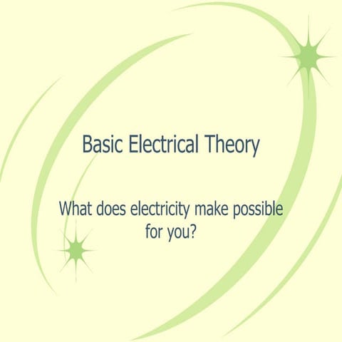 Basic Electrical Theory Bitter | PPT