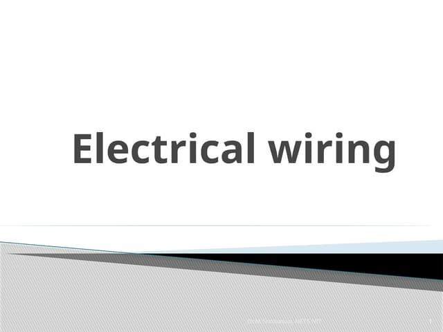 Wiring and its types | PPTX