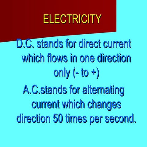 Basic electricity 2 | PPT | Physics | Science