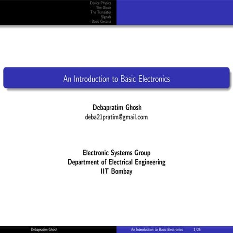 Basic Electronics Presentation Guide Engineer | PPT