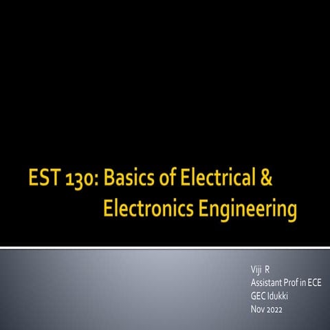 Basic Electrical Parameters ( Basic Electrical Engineering) | PPTX