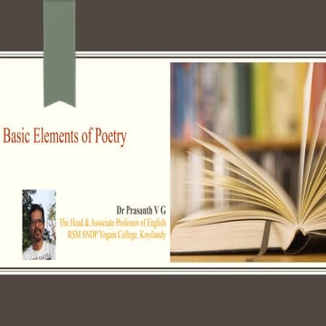 Basic elements of poetry | PPTX