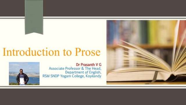 Characteristics of prose | PDF