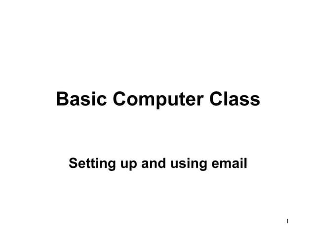 Email basics | PPTX