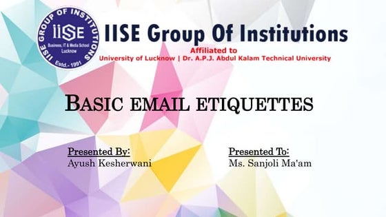 Email Etiquette - Basics | PPT