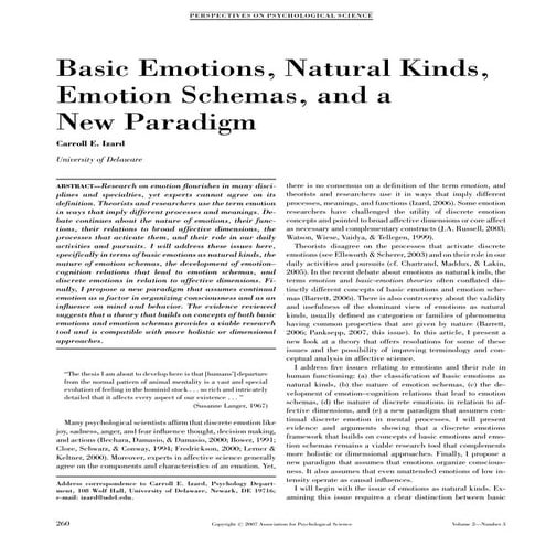 Basic emotions, natural kinds, emotion schemas, and a new paradigm | PDF