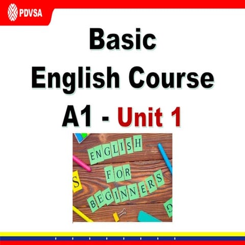 Unidad numero 1 curso de ingles basico para todos | PPT
