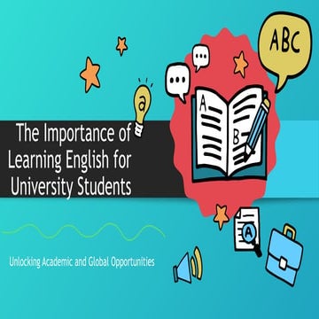 the importance of learning english.Basic english presentation for | PPTX