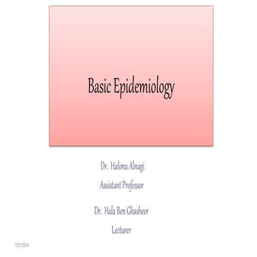 Basic Epidemiology Lecture 4 th YEAR BDS | PPTX