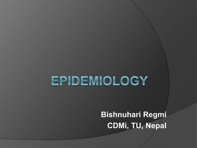 Epidemiology | PPT