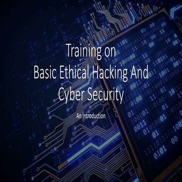 Basic ethical hacking and cyber security | PPTX | Computing ...