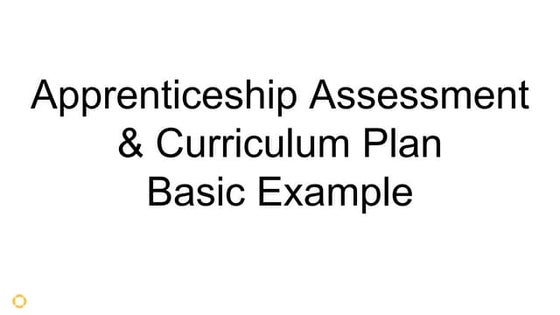 Creating an apprenticeship curriculum plan in 10 steps | PPT