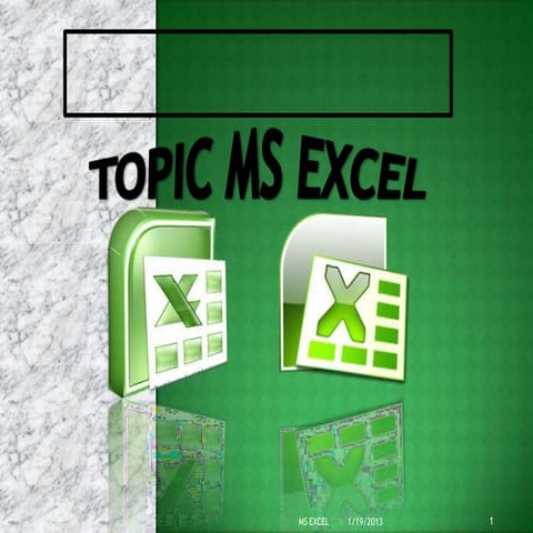 MS EXCEL PPT PRESENTATION | PPT