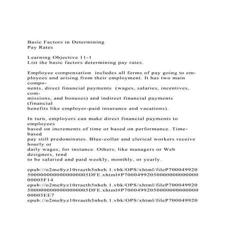Basic Factors in DeterminingPay RatesLearning Objective .docx