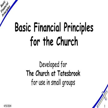 Basic financial principles for the church | PPTX | Christianity ...