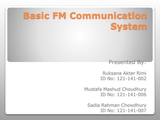 Designing an FM Broadcasting Radio Station | DOCX