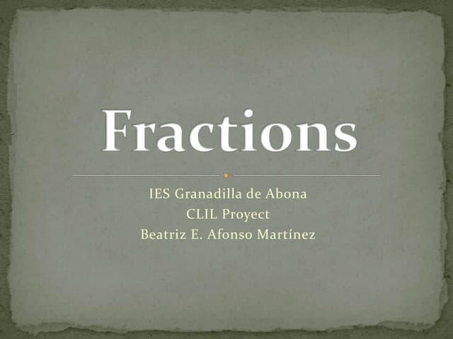 Fractions-basic concepts | PPT