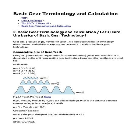 Module gear data | PDF
