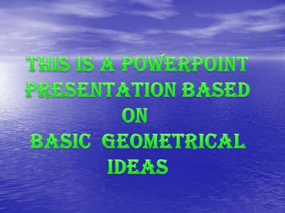 basic geometrical ideas | PPT