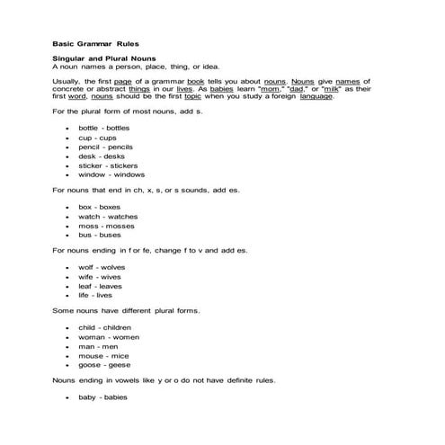 Basic grammar rules | DOCX