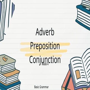 Comprehensive Guide to Adverbs, Prepositions, and Conjunctions in ...