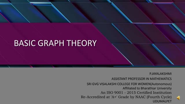 Basic graph theory | PPT Basic graph theory | PPT