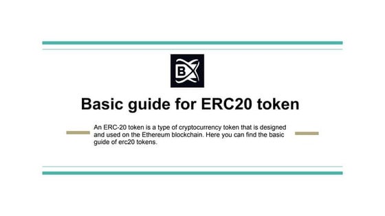Exploring the ERC20 Token Standard for Ethereum Blockchain | PPTX | Internet | Computing
