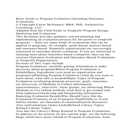 Basic Guide to Program Evaluation (Including Outcomes Evaluation).docx
