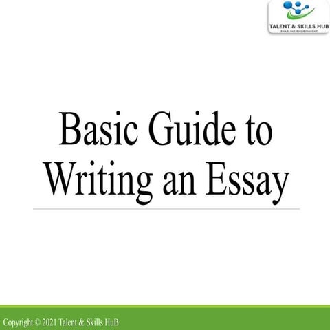 Basic Guide to Writing an Essay | PPT | Education