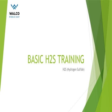 Basic H2S training | PPTX