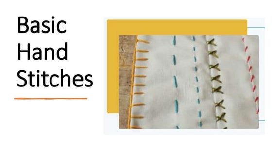 Basic Hand Stitches | PPTX