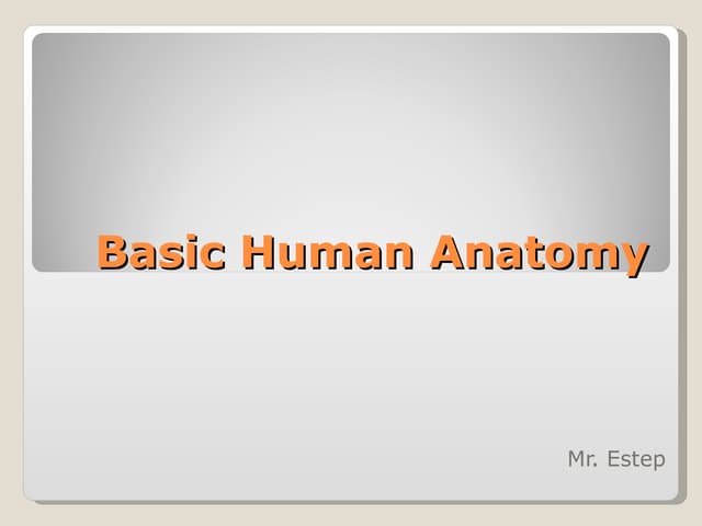 Chapter 1 notes Intro to Anatomy and Physiology | PPT