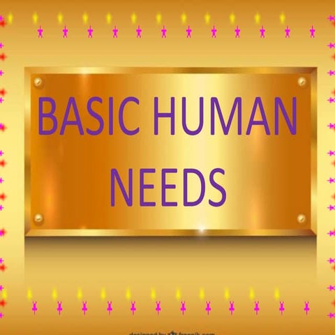Basic human needs | PPSX