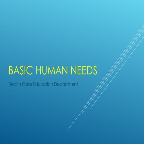 Basic Human needs. About....family and basic Nursing | PDF