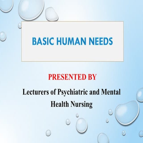 Basic human needs 2025.pdfBasic human needs | PDF