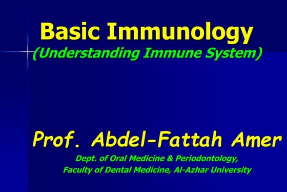 Introduction to immune system | PPT