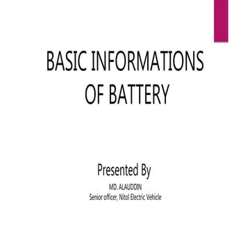 Basic information's of batteries | PPT