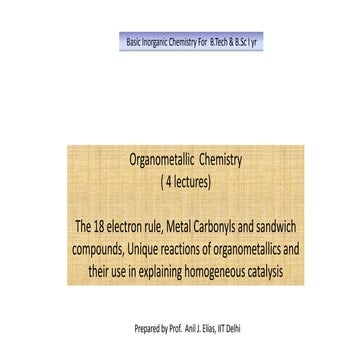 Basic inorganic chemistry part 2 organometallic chemistry | PPTX