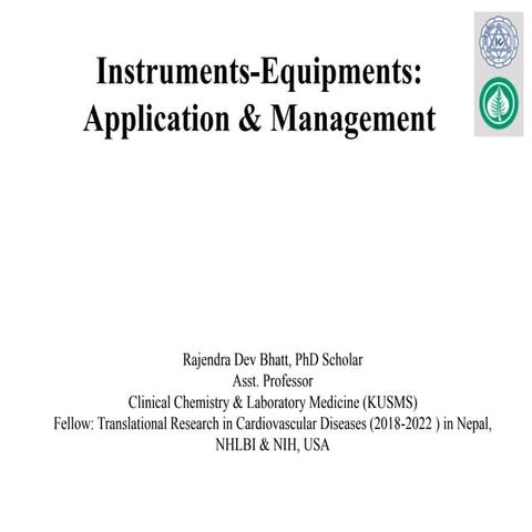 Basic Instruments-Equipment; Application and Management.pptx