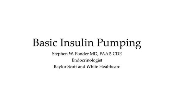 Basics of insulin pump theory | PPTX