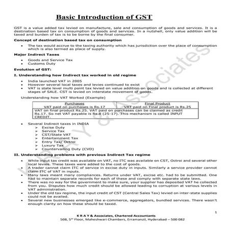 Basic introduction to gst | PDF