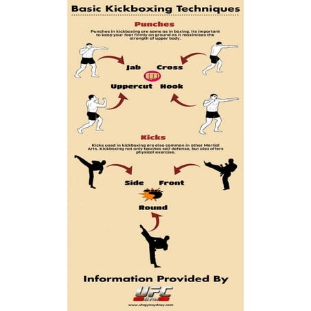 Basic Kickboxing Techniques | PDF | Martial Arts | Sports