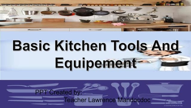 Basic Kitchen Equipments