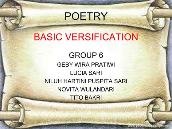 Structure of poetry | PPT
