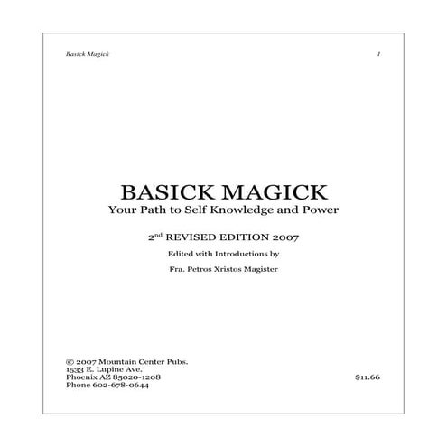 Basick magick | PDF | Spirituality | Religion & Spirituality