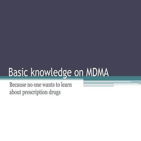 Basic Knowledge on MDMA | PDF