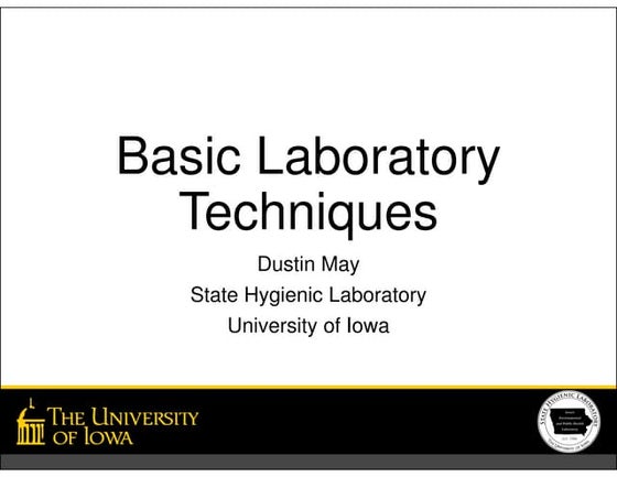Basic laboratory techniques | PPTX